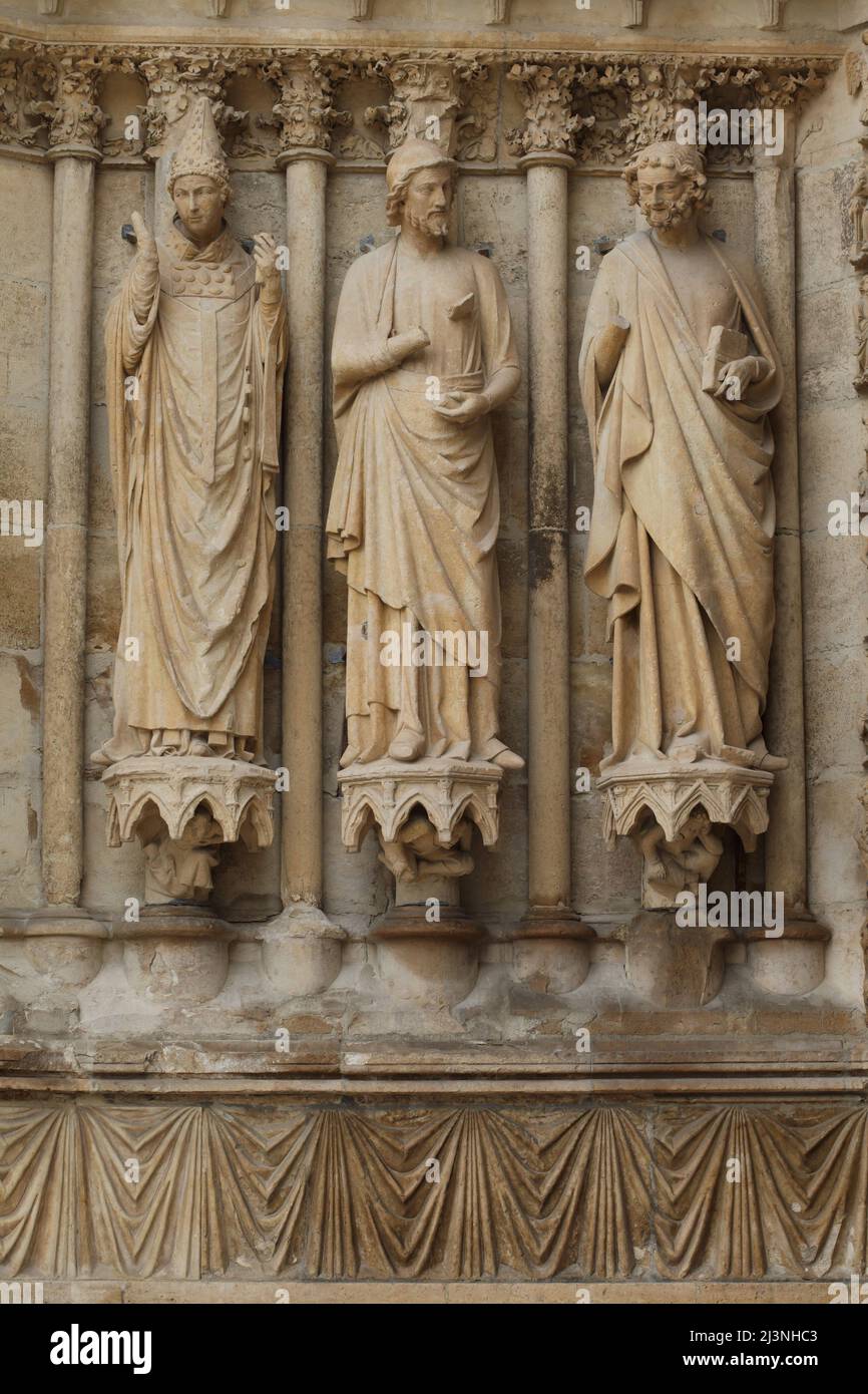 Pope Callixtus I (left) and two apostles depicted from left to right on ...