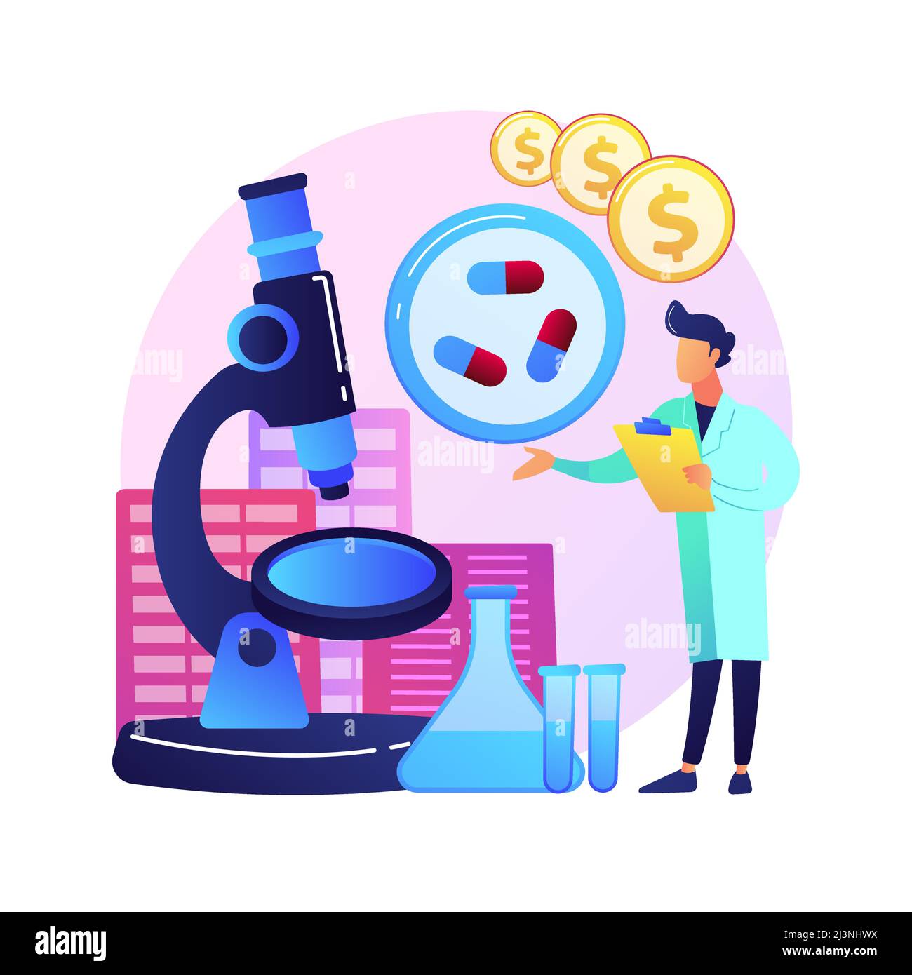 Pharmacological business abstract concept vector illustration ...