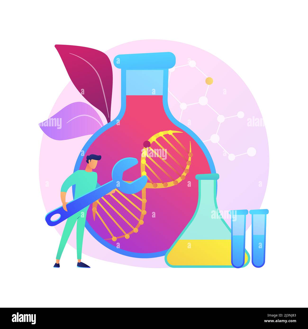 Gene therapy abstract concept vector illustration. Genetic cancer ...