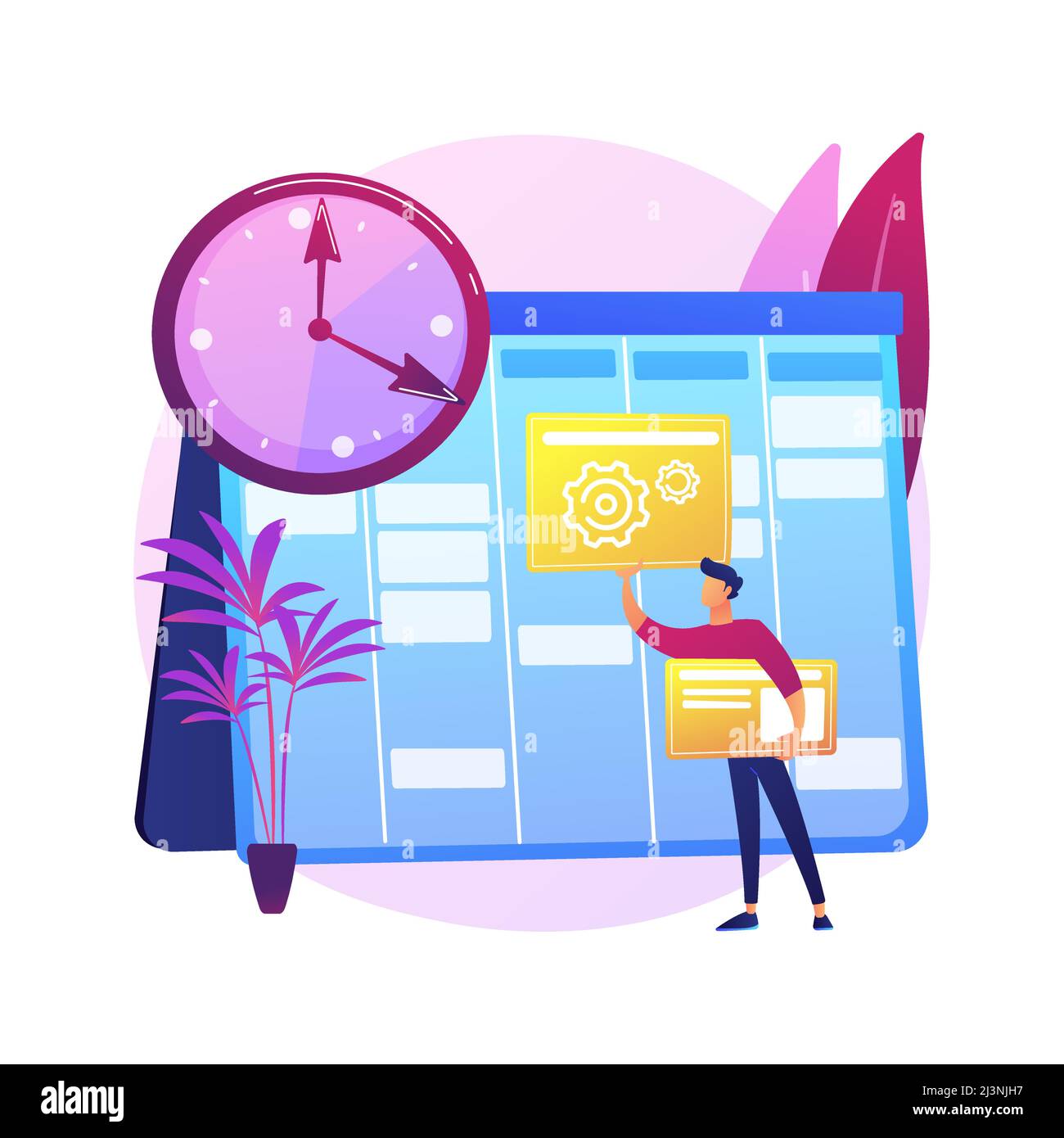Set up daily schedule abstract concept vector illustration. Quarantine ... Set up daily schedule abstract concept vector illustration. Quarantine ...