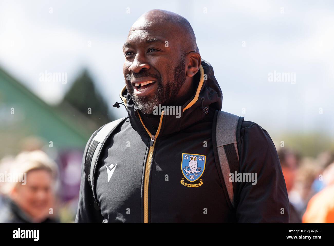 Darren Moore manager of Sheffield Wednesday arrives at University of ...