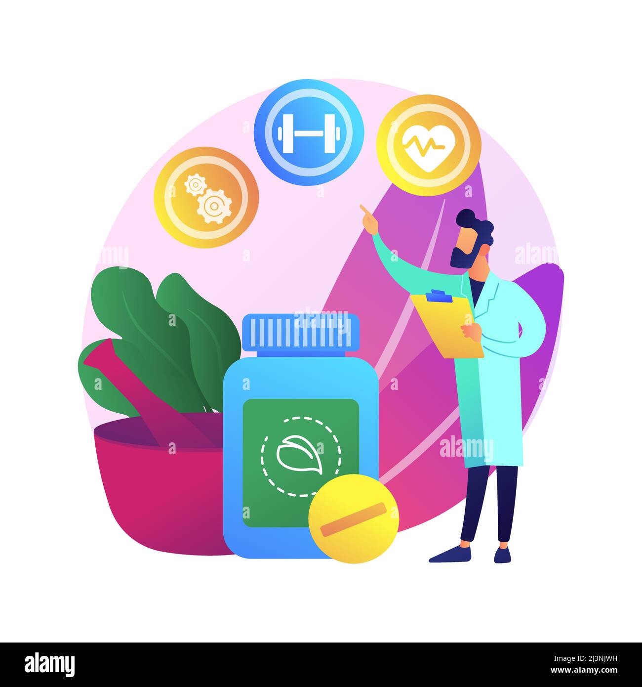 Holistic medicine abstract concept vector illustration. Alternative ...
