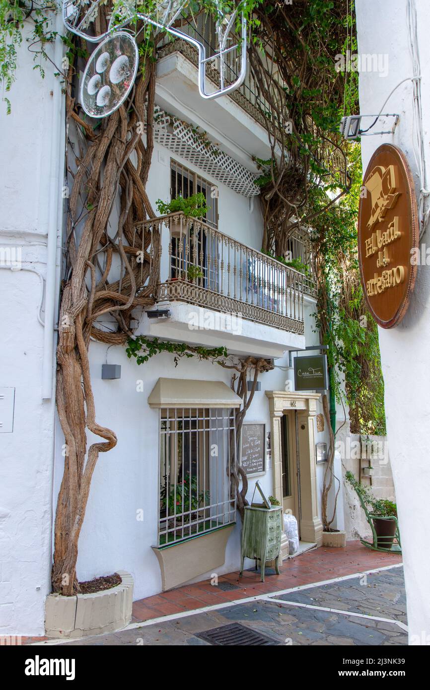 Beautiful old center of Marbella city in a sunny day of December ...
