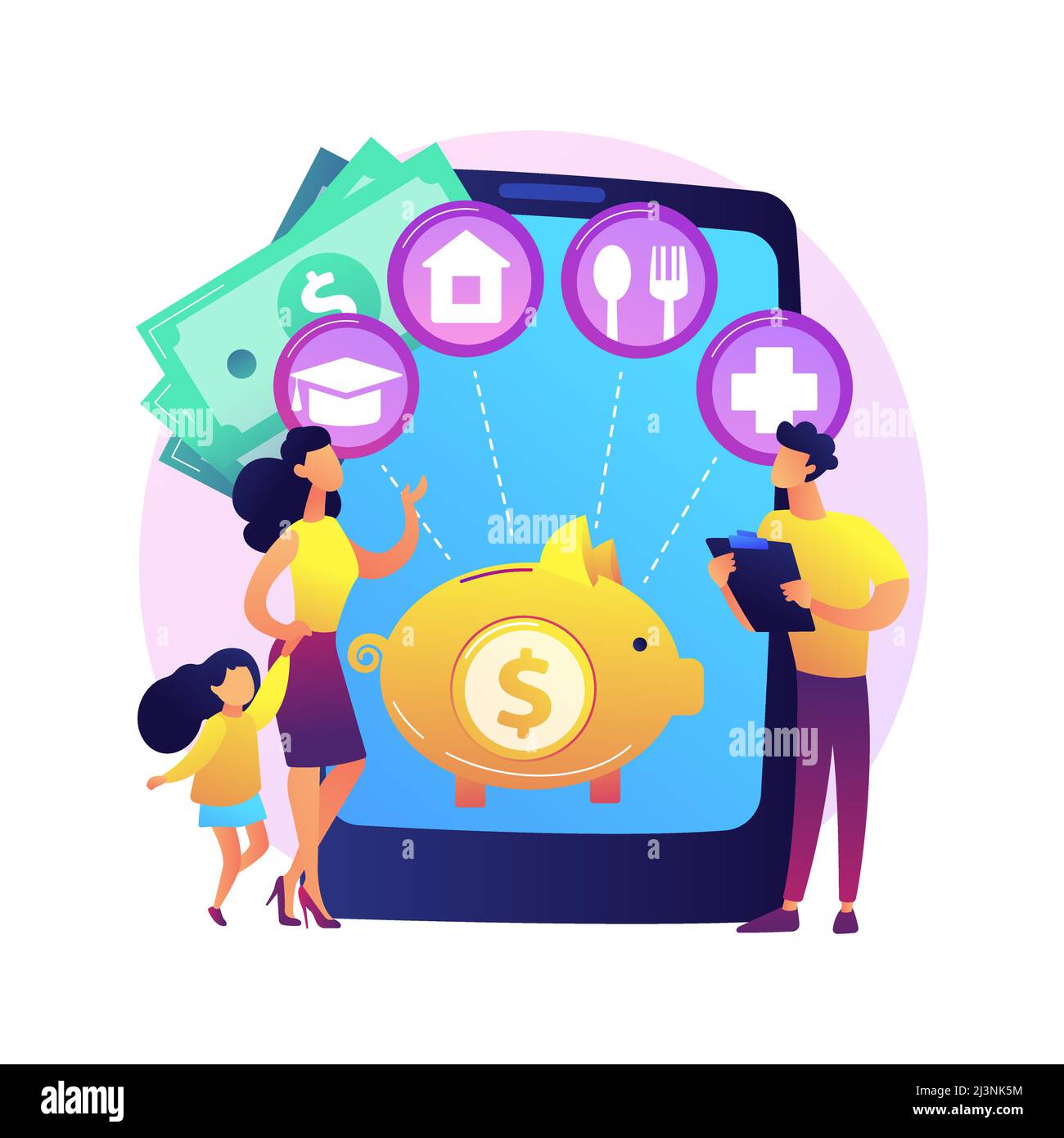 Family budget planning abstract concept vector illustration. Best ...