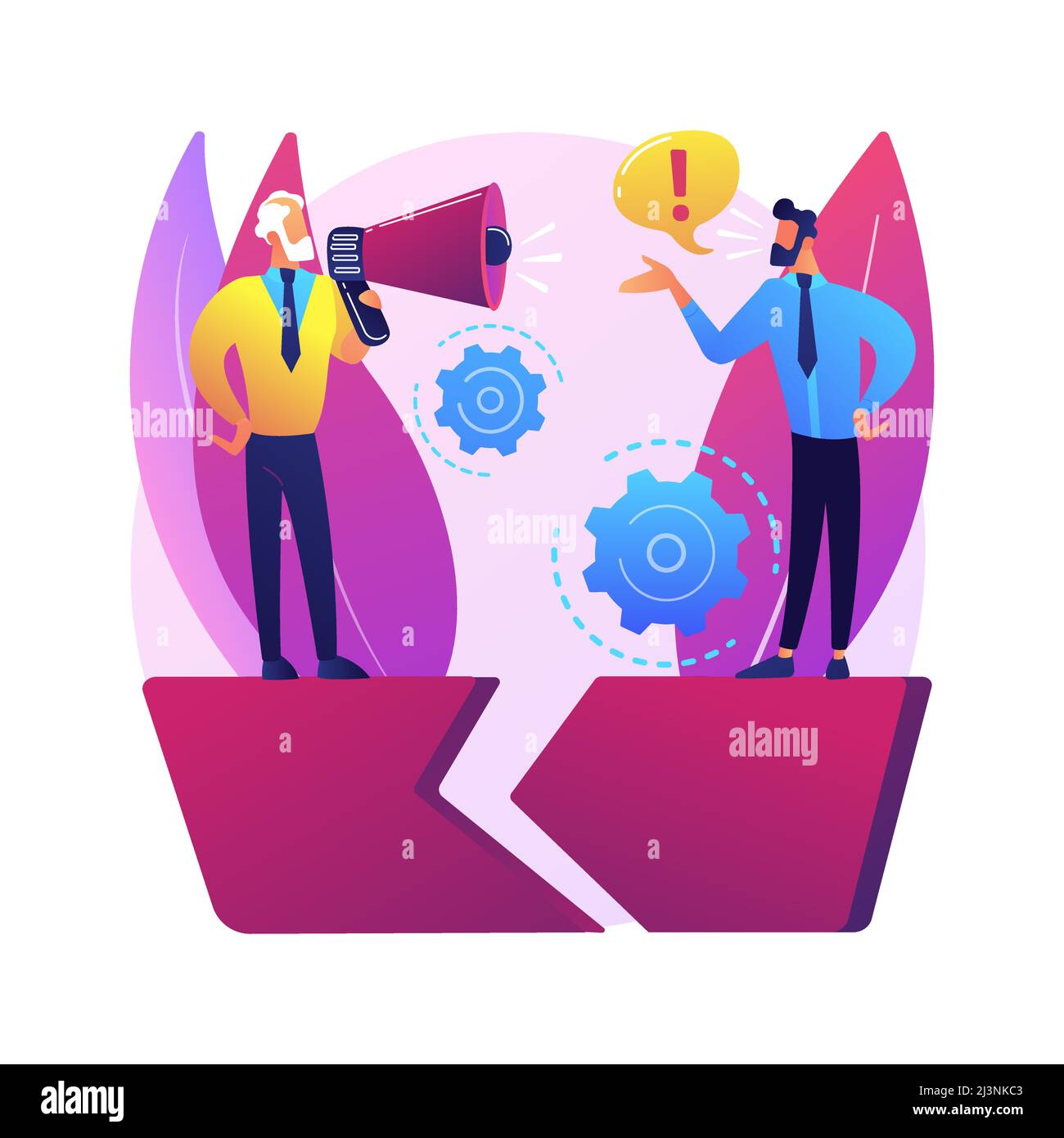 Communication gap abstract concept vector illustration. Information ... Communication gap abstract concept vector illustration. Information ...
