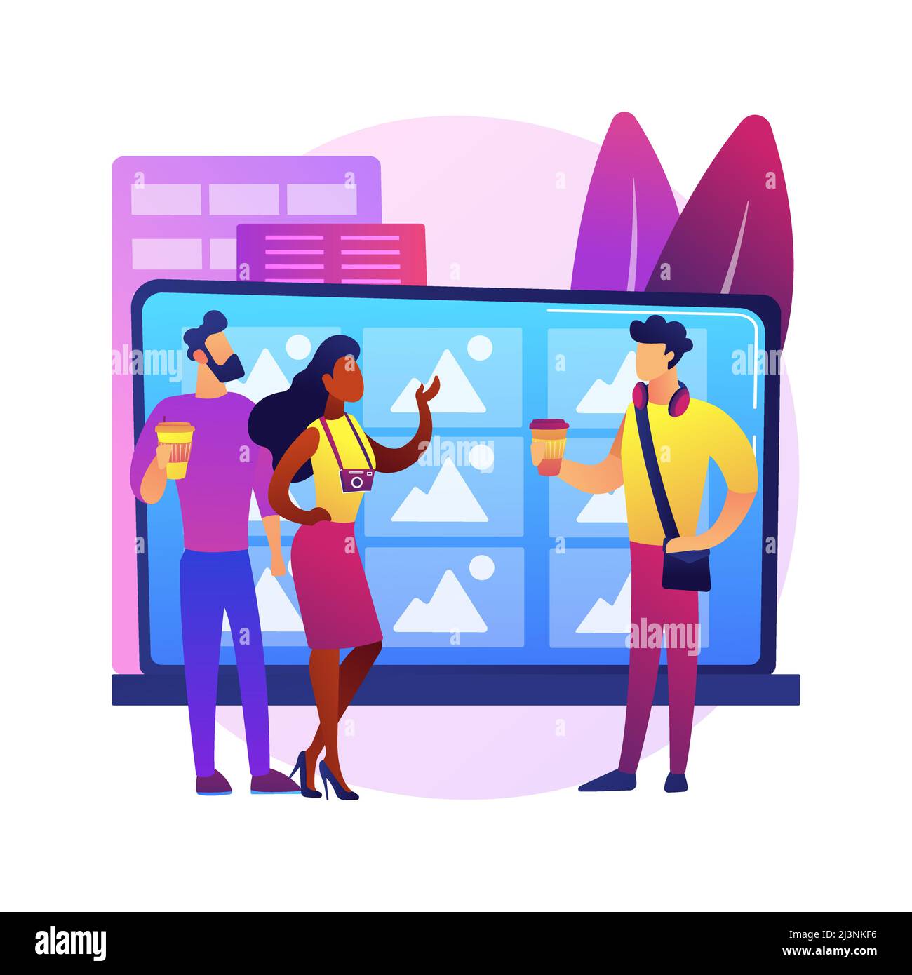 Millennials abstract concept vector illustration. Generation Y, digital ...