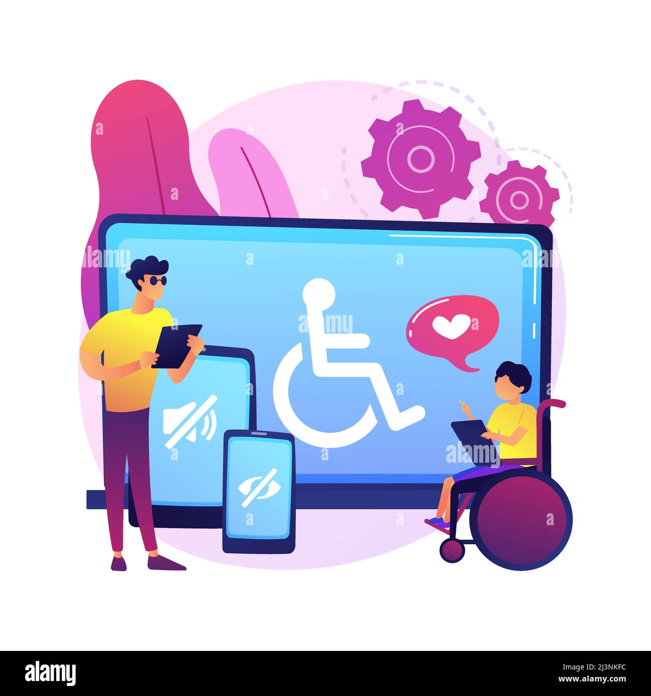 Electronic accessibility abstract concept vector illustration ...