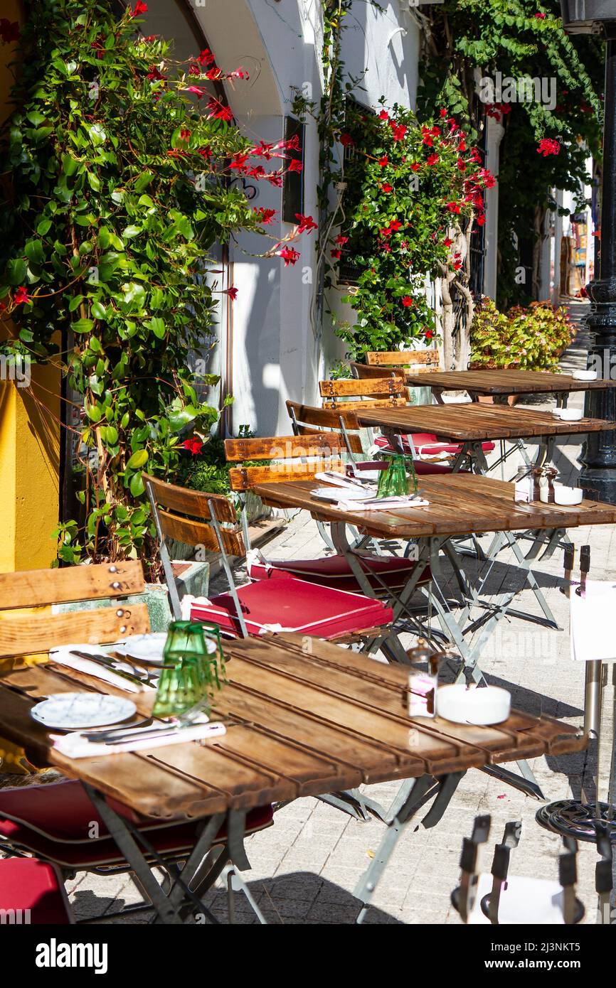 Beautiful old center of Marbella city in a sunny day of December ...