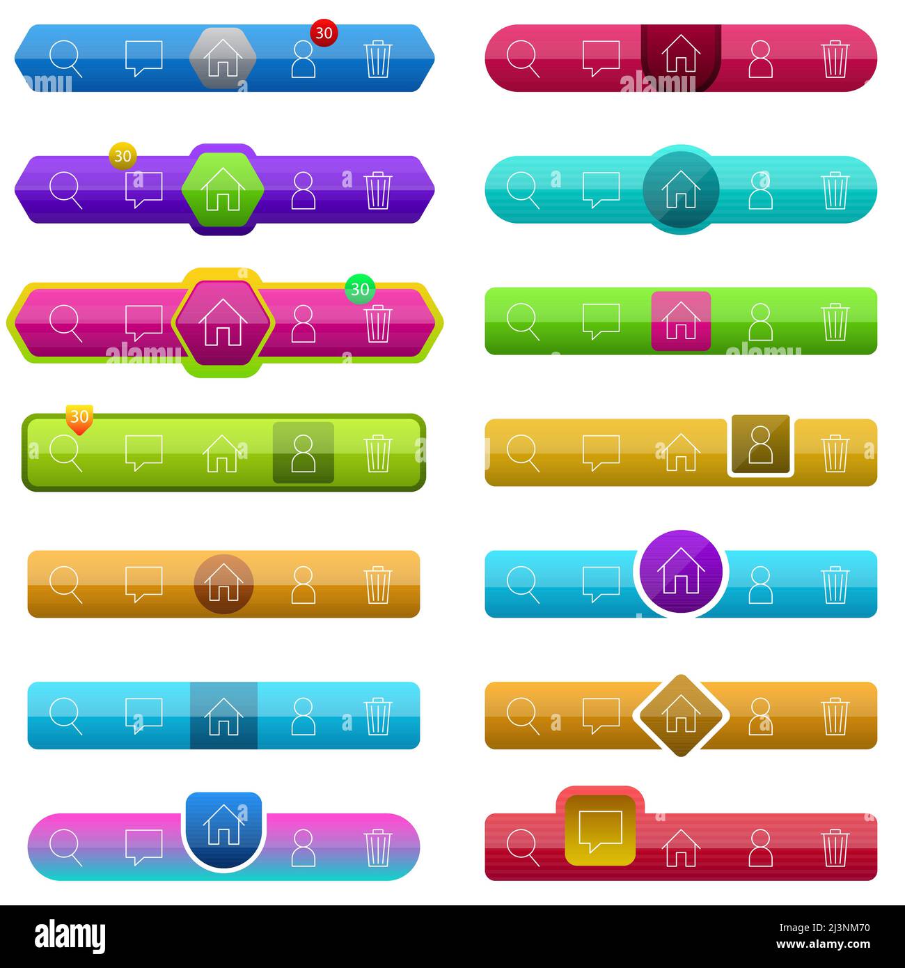 user interface mobile menu design Stock Vector Image & Art - Alamy