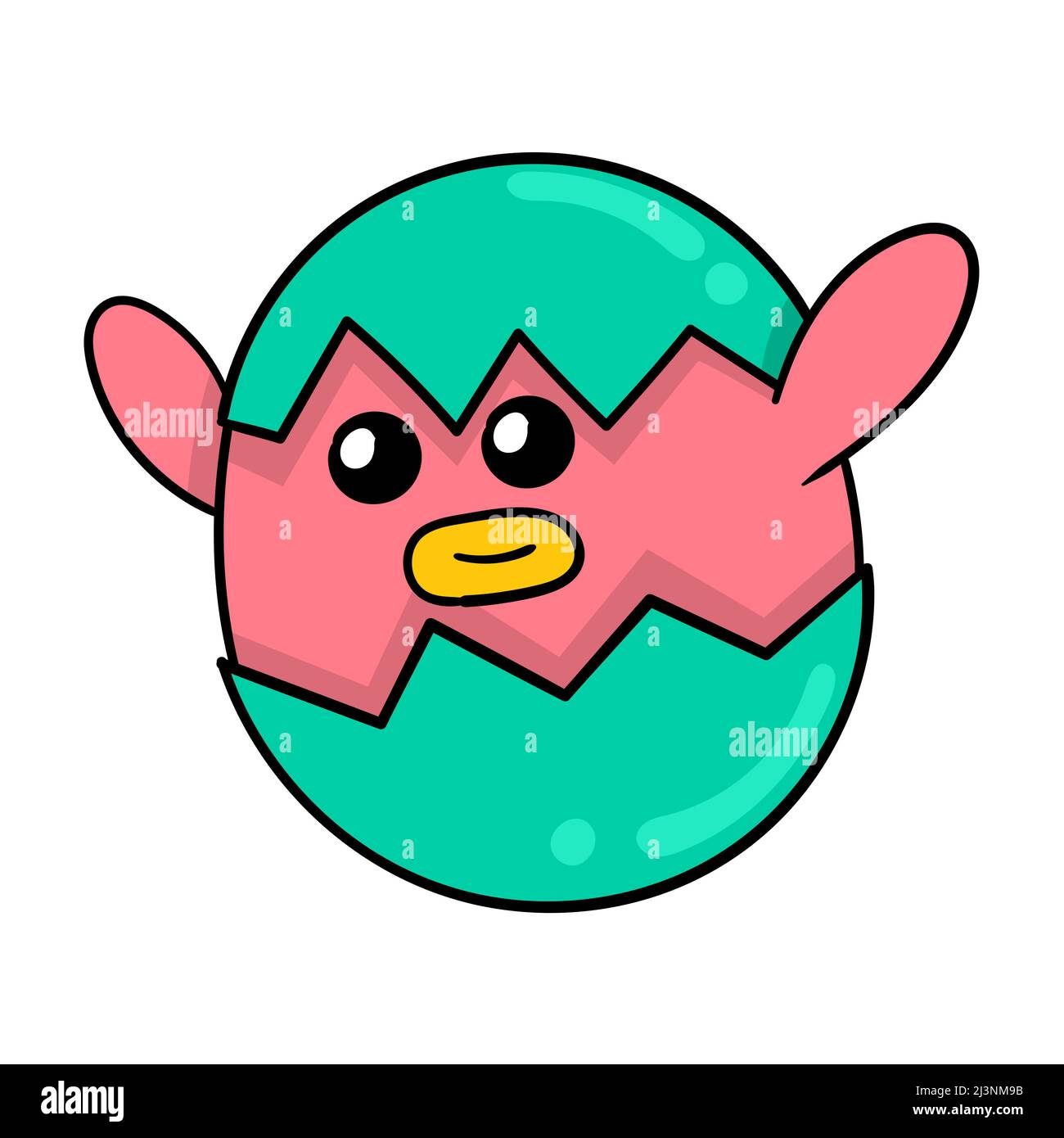 monster baby hatching with happy Stock Vector Image & Art - Alamy