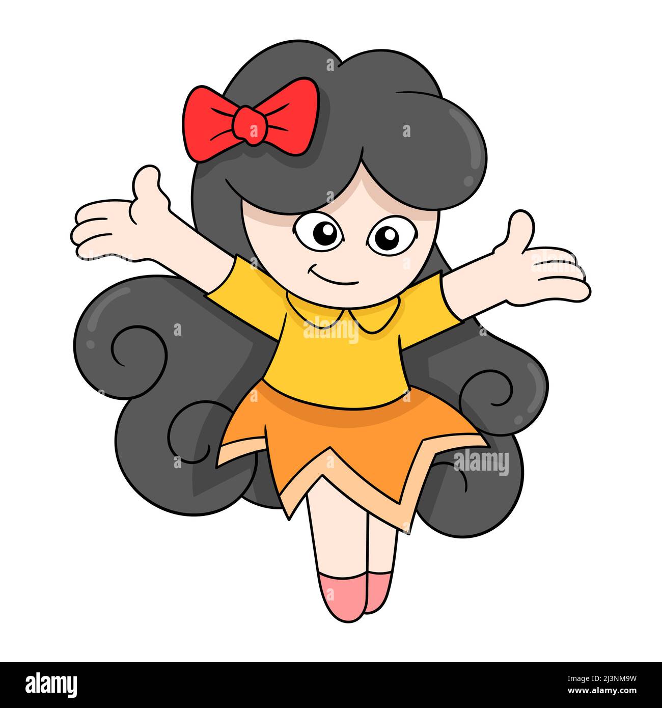 Cute ballet girl cartoon Cut Out Stock Images & Pictures - Alamy