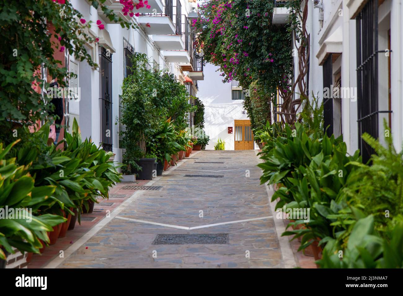 Beautiful old center of Marbella city in a sunny day of December ...