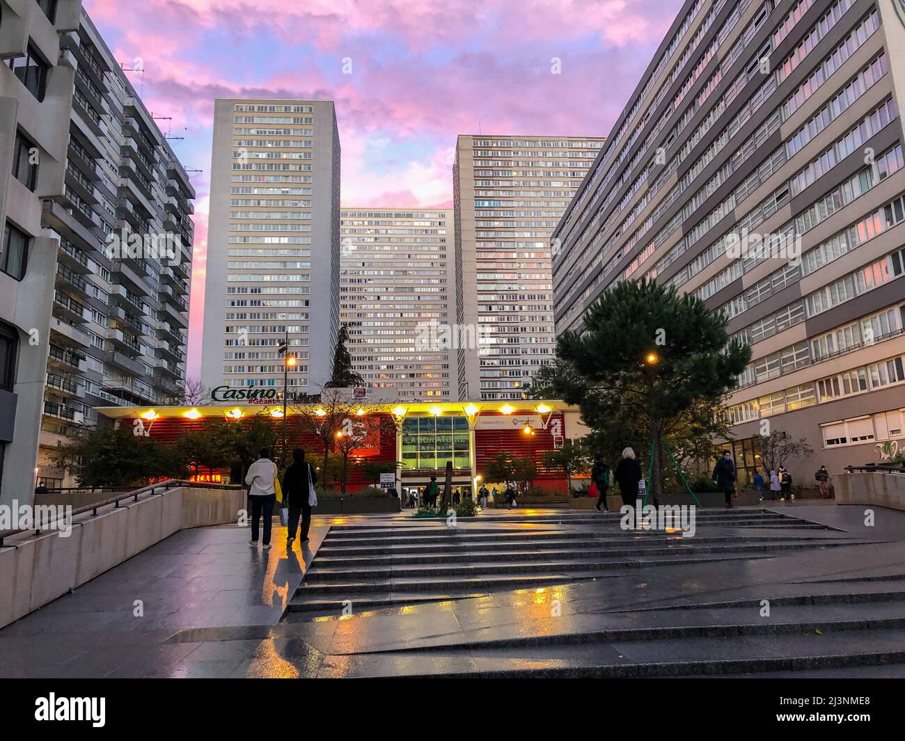 Paris, France, Street Scene, Modern Architecture, 13th District ...