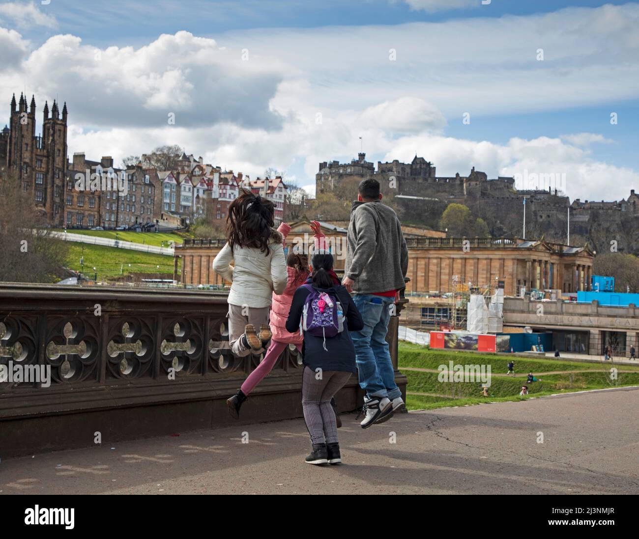 Family jumping for joy uk hi-res stock photography and images - Alamy