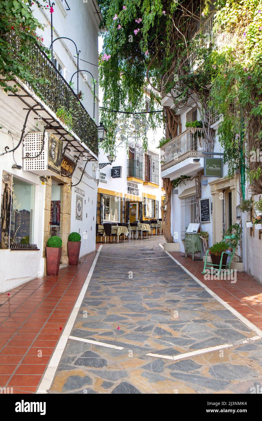 Beautiful old center of Marbella city in a sunny day of December ...
