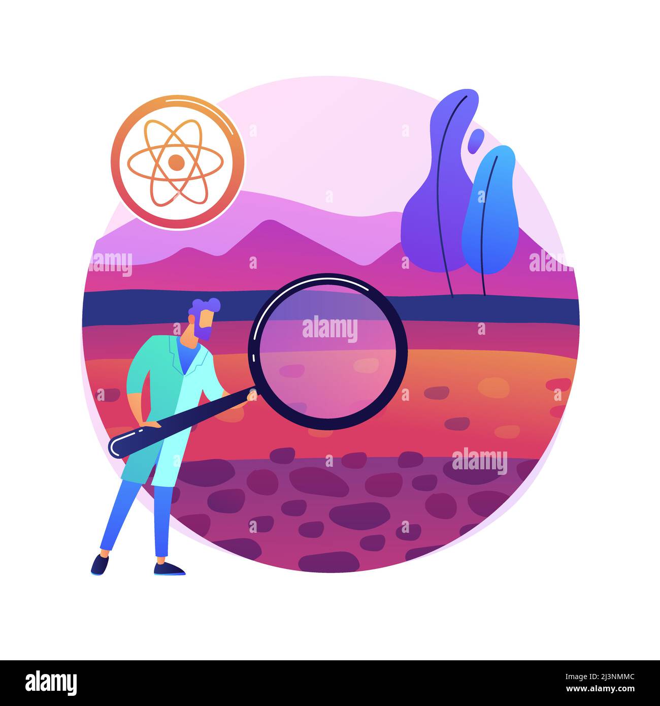 Soil science abstract concept vector illustration. Soil biology and ...