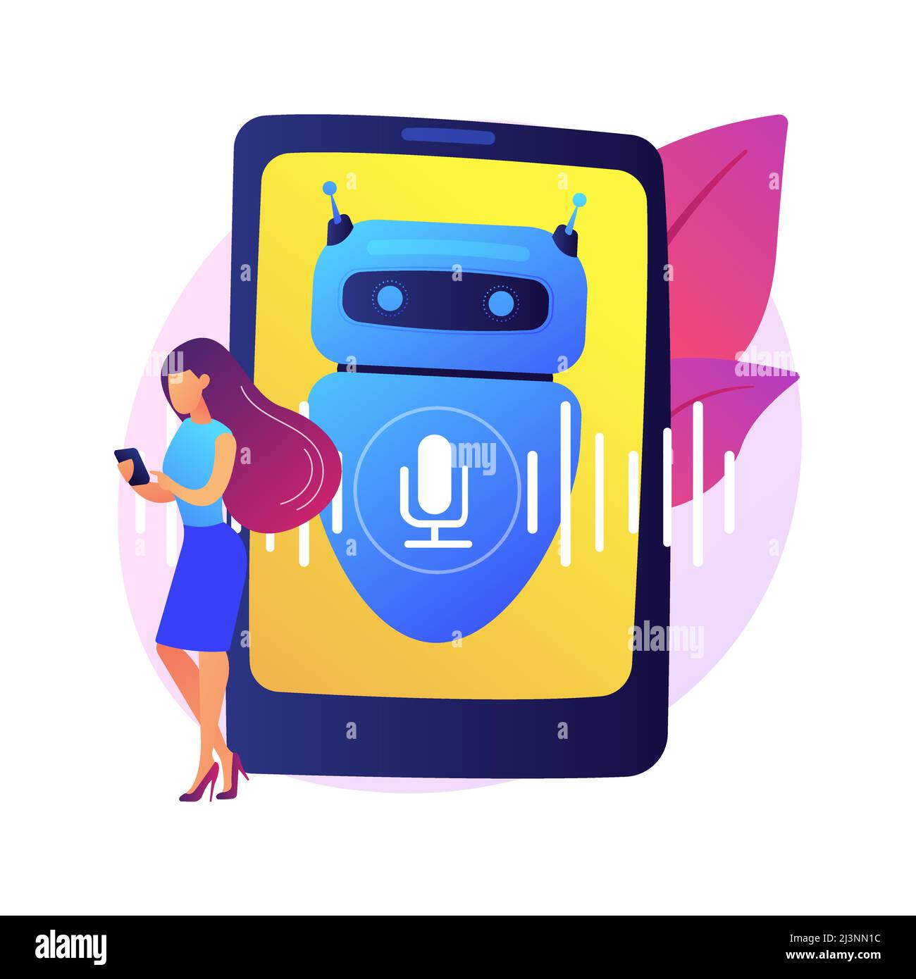 Chatbot voice controlled virtual assistant abstract concept vector ...