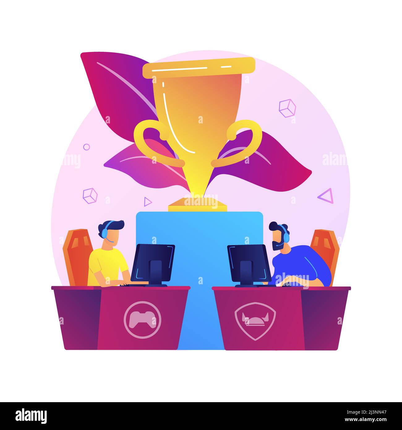 E-sport tournament abstract concept vector illustration. Esports ...