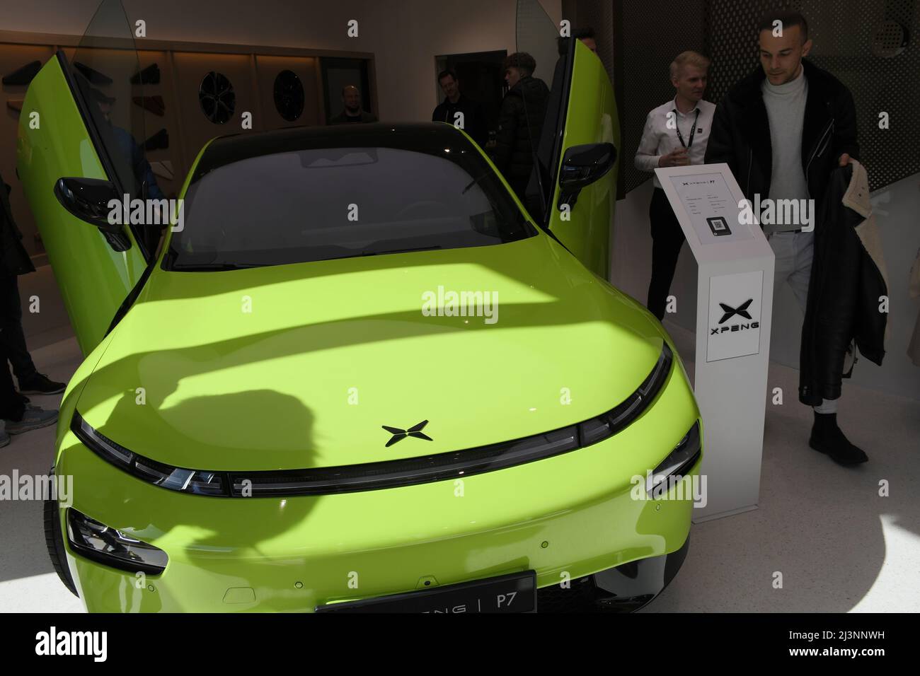 Copenhagen/Denmark/.09 April 2022/.Official lancering XPENG electrick ...