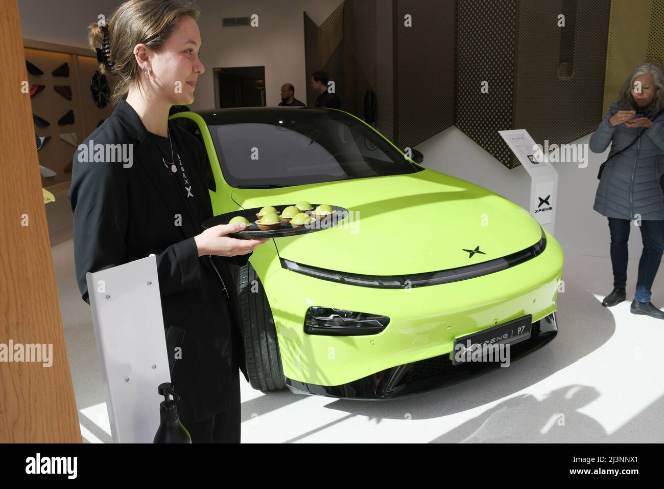 Copenhagen/Denmark/.09 April 2022/.Official lancering XPENG electrick ...