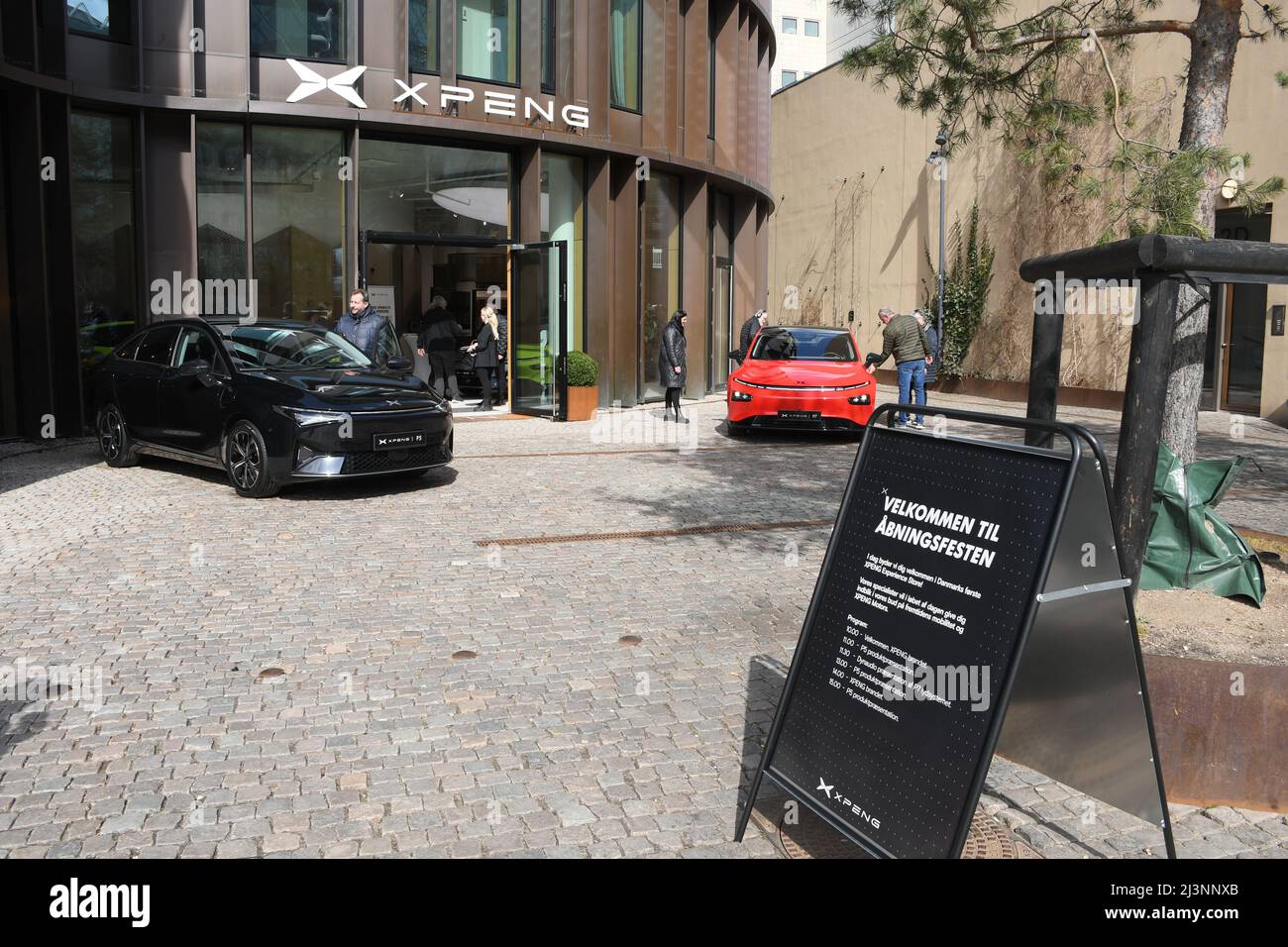 Copenhagen/Denmark/.09 April 2022/.Official lancering XPENG electrick ...