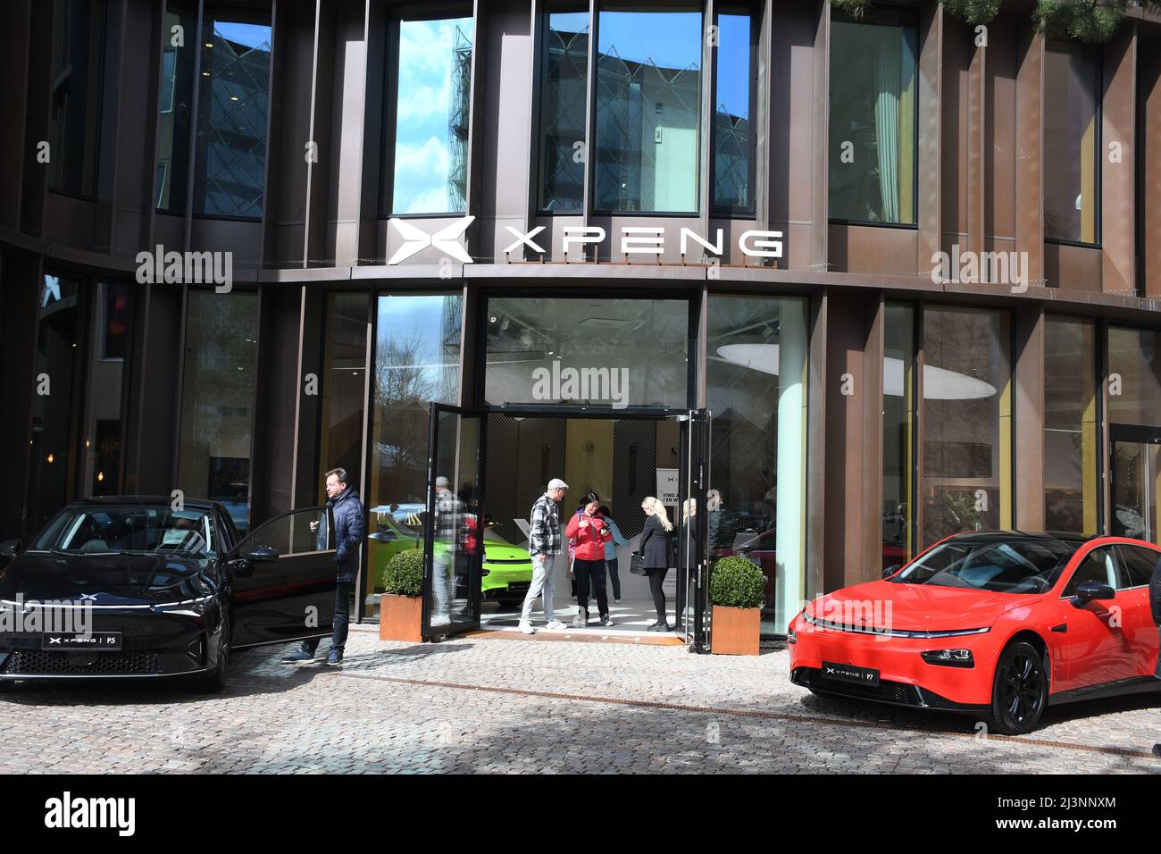 Copenhagen/Denmark/.09 April 2022/.Official lancering XPENG electrick ...