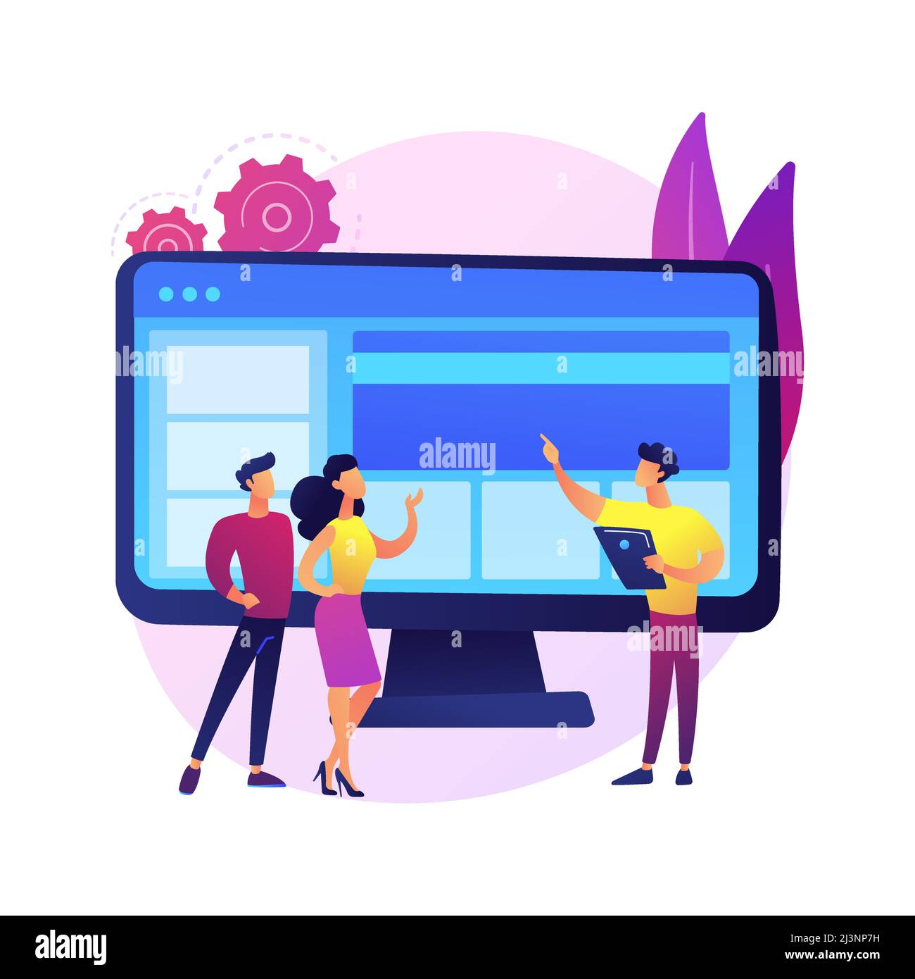 Corporate website abstract concept vector illustration. Official ...
