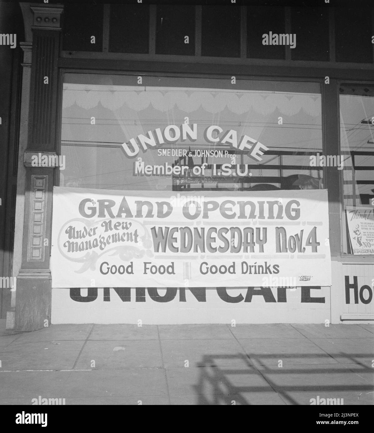 Opening of union cafe. Oakland, California. Photograph made day after ...