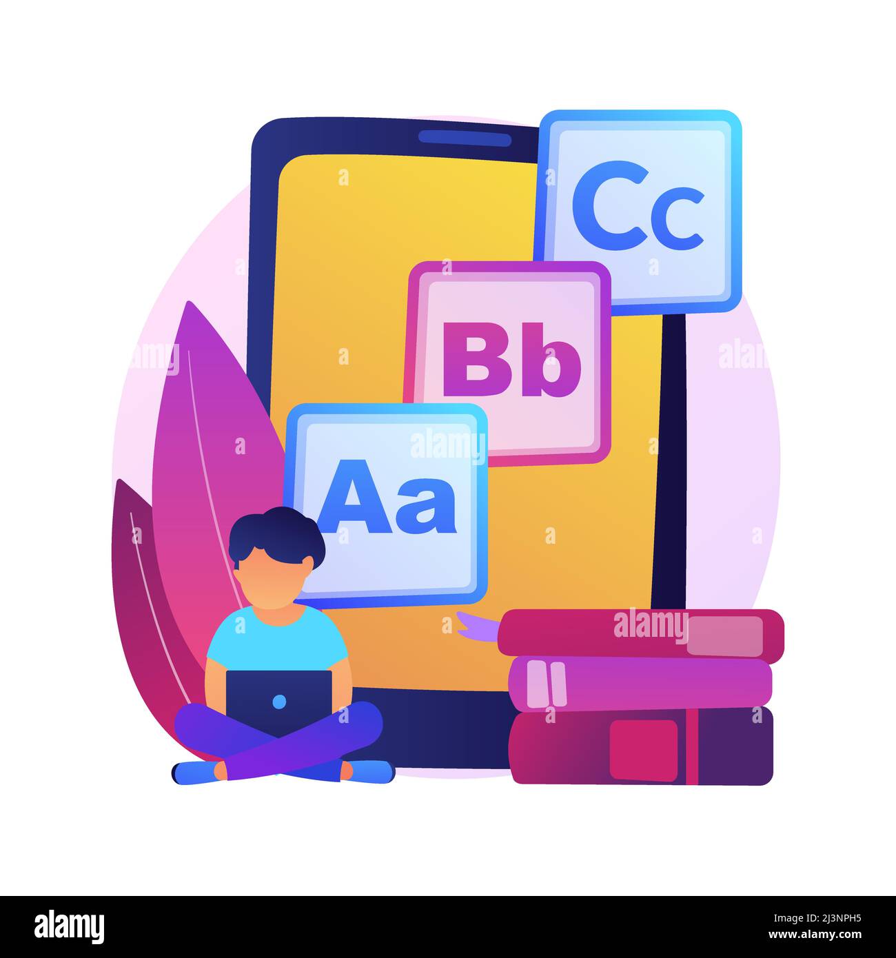 Kids digital content abstract concept vector illustration. Kids digital ...