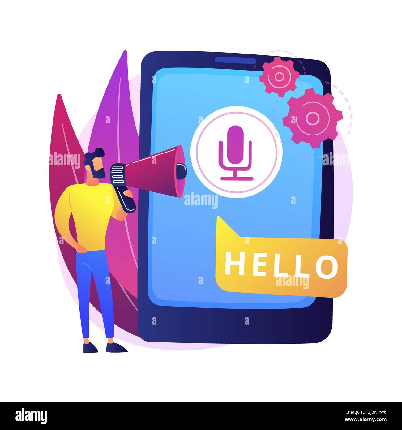 Speech to text abstract concept vector illustration. Multi-language ...