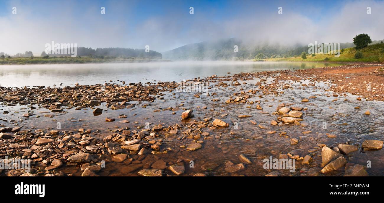Beautiful landscape with the river Stock Photo - Alamy