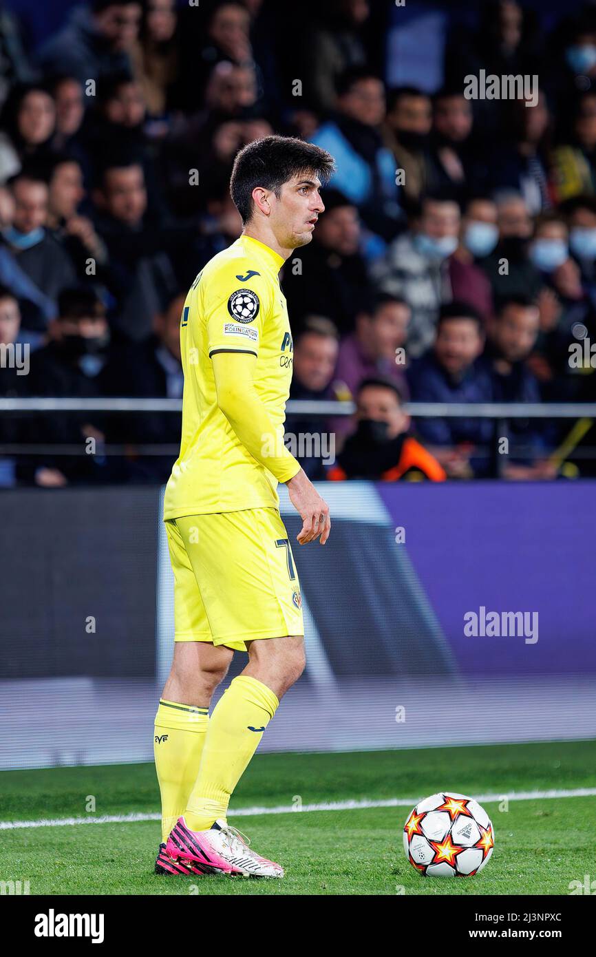VILLARREAL, SPAIN - APR 6: Gerard Moreno in action during the UEFA ...