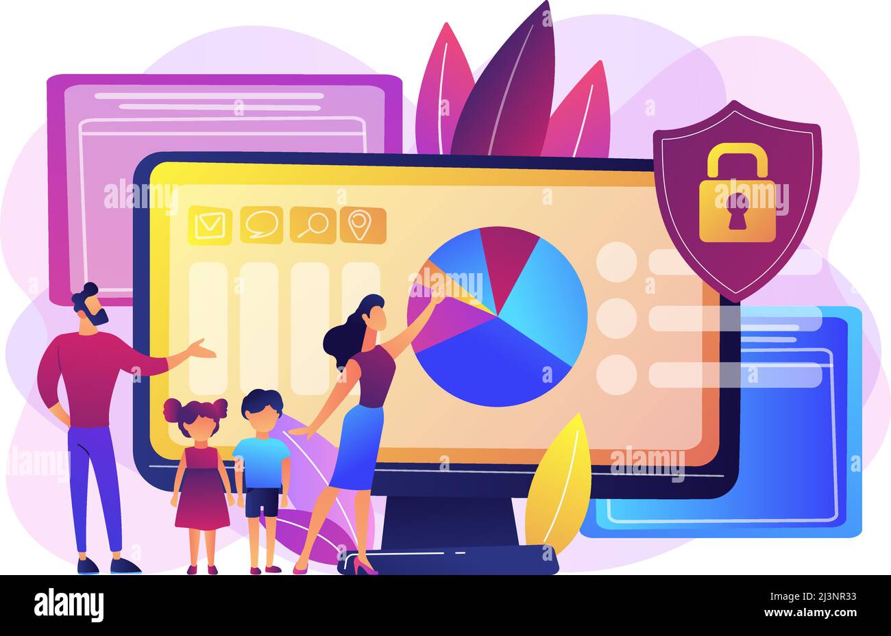Parents with children using content control software. Parental control ...
