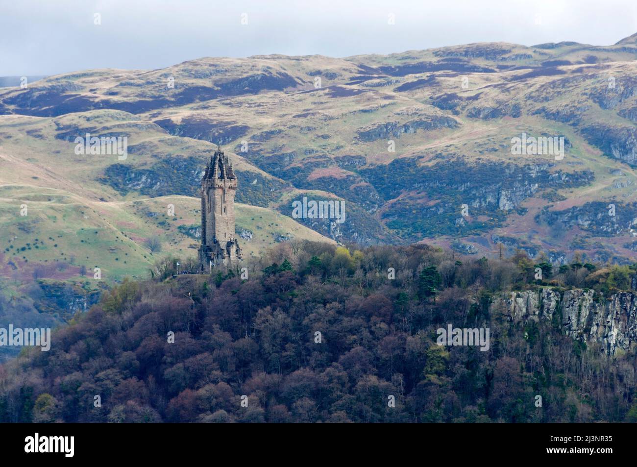 The Wallace Monument from Stirling Castle, Stirling, Scotland Stock ...