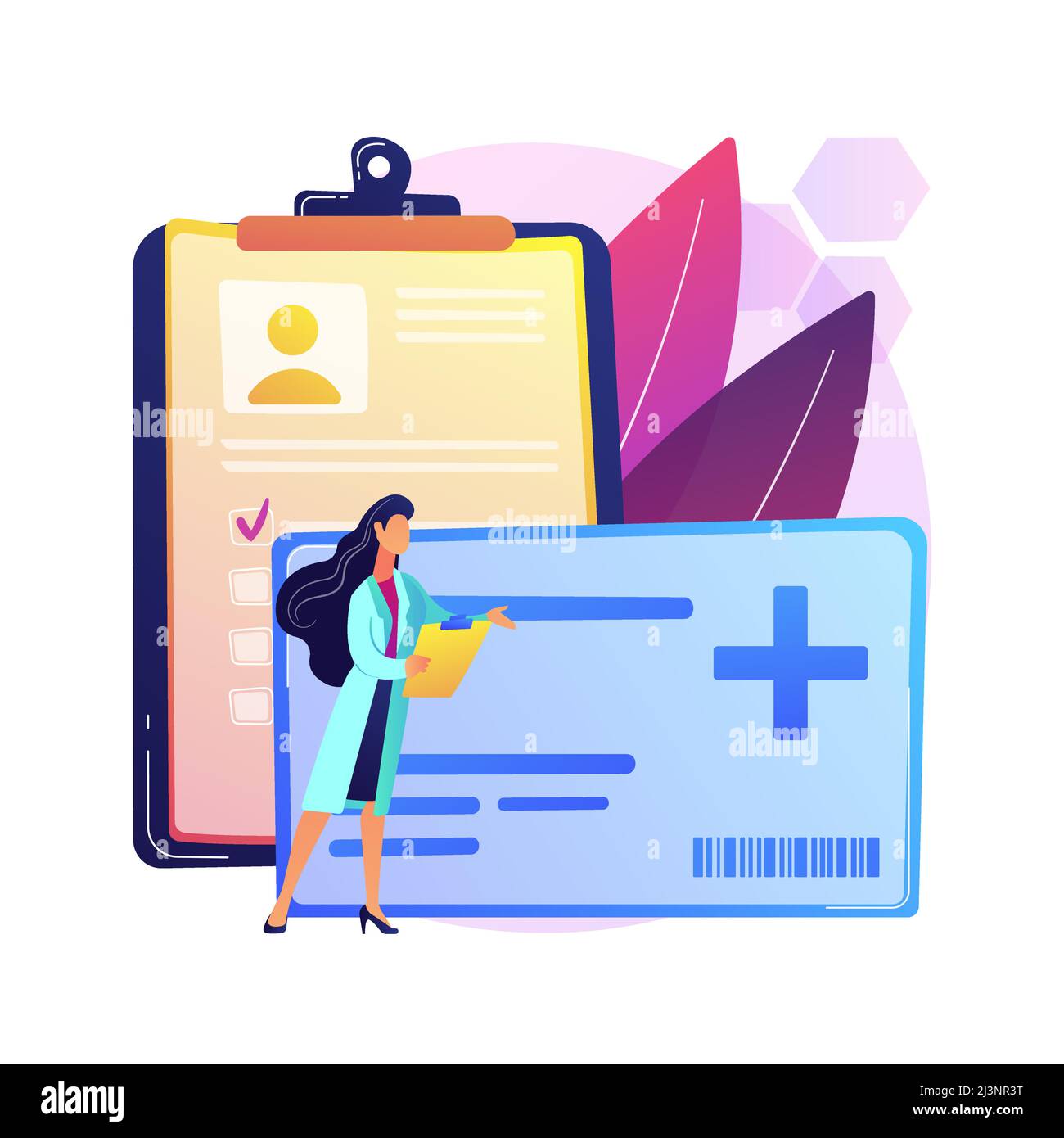 Healthcare smart card abstract concept vector illustration. Manage ...