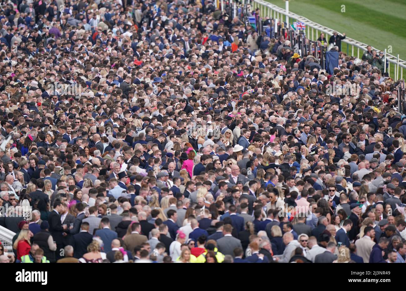 A view of the crowds during Grand National Day of the Randox Health ...