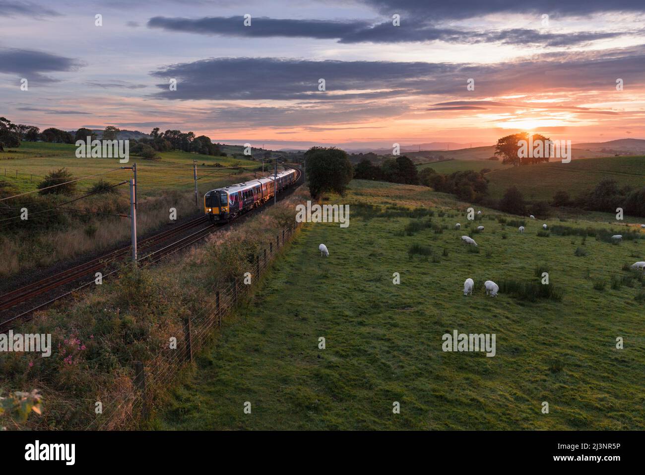 A First Transpennine Express class 350 train passes Lambrigg, Cumbria ...
