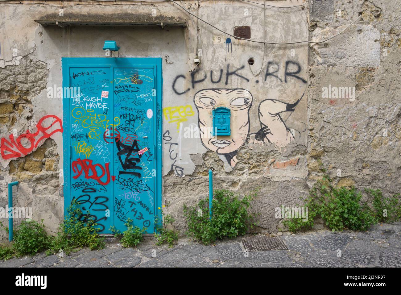 Naples graffiti Naples Campana Italy Stock Photo - Alamy