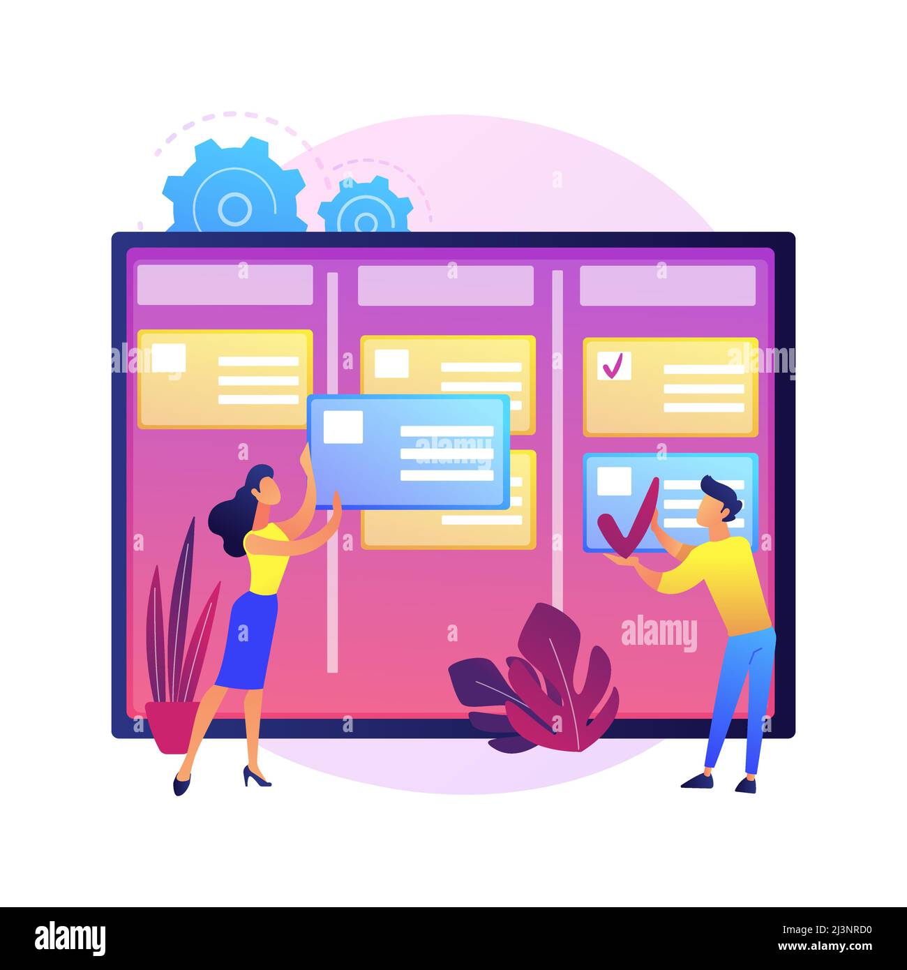 Task management abstract concept vector illustration. Project manager ...