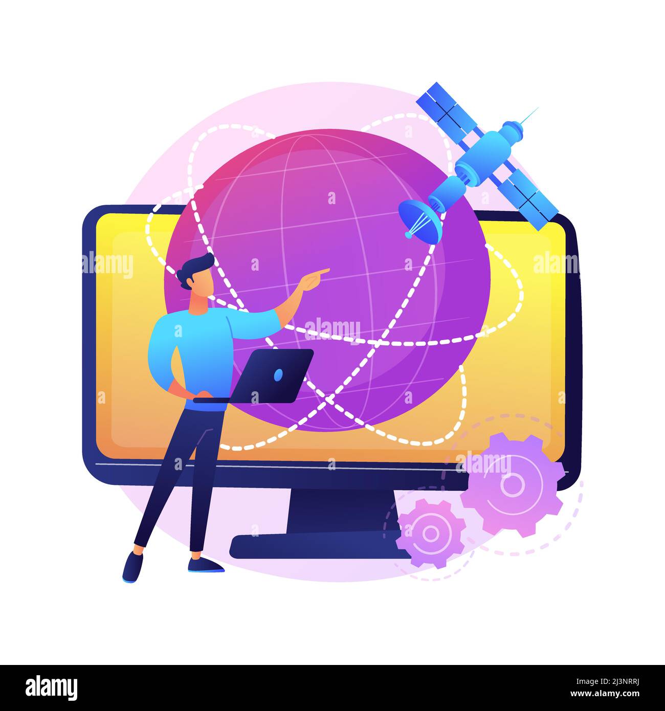 Global web connection abstract concept vector illustration. Global ...
