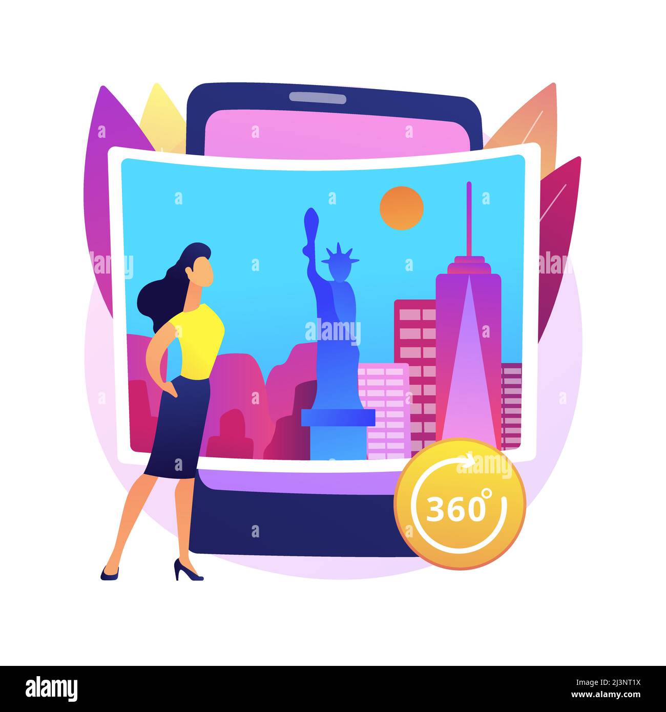 Virtual tour abstract concept vector illustration. Web 3d tours, 360 ...