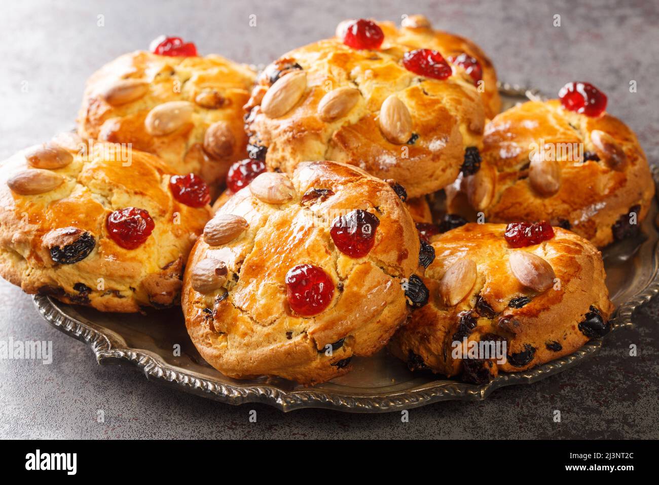 Christmas inspired Fat Rascal made with brandy butter, mixed fruit and ...