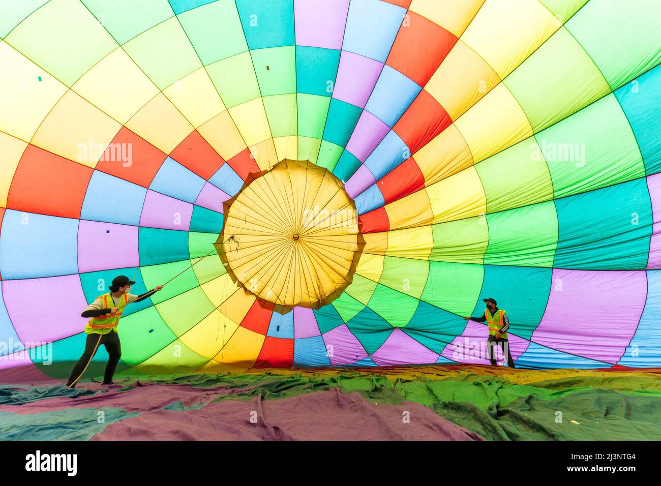 beautiful hot air balloon in the sky Stock Photo - Alamy