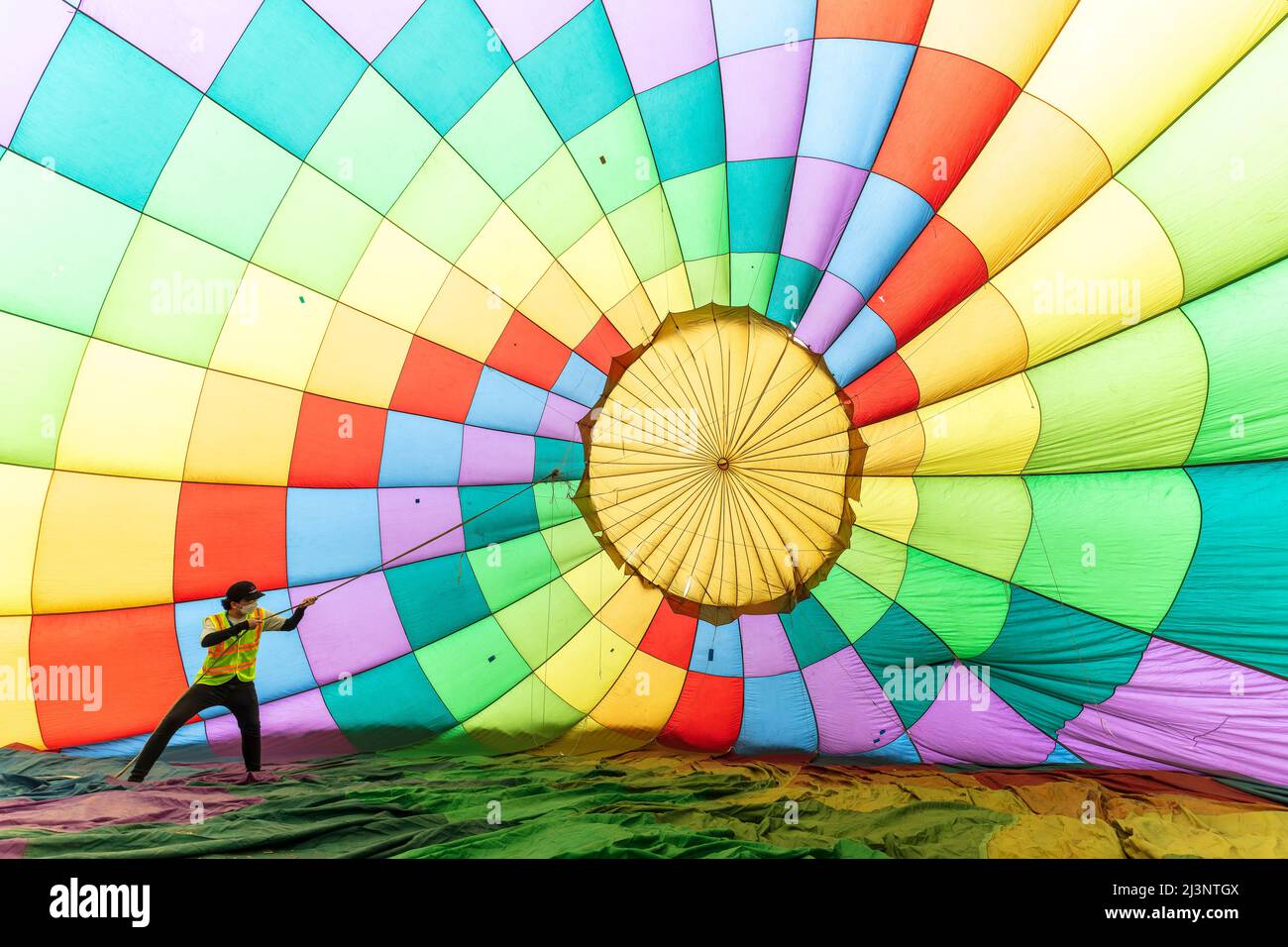 beautiful hot air balloon in the sky Stock Photo - Alamy