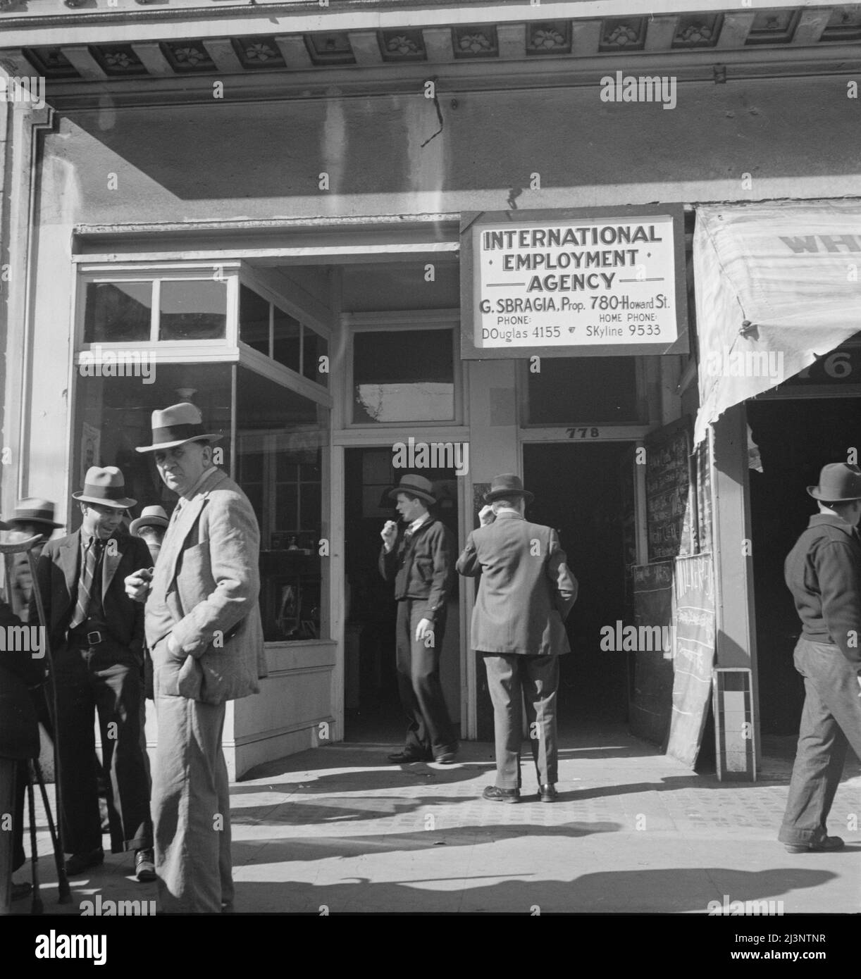 Employment agency on Howard Street. San Francisco, California Stock ...