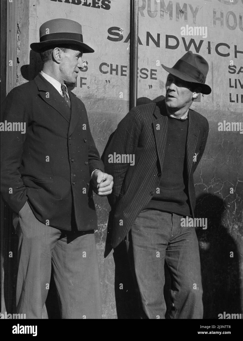 Unemployed men on Howard Street. San Francisco, California Stock Photo ...
