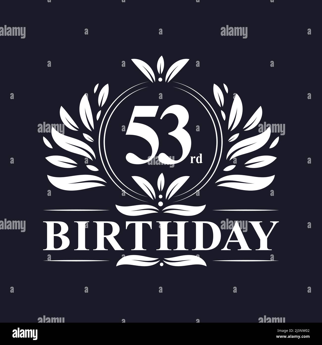 53 years Birthday logo, luxury 53rd Birthday design celebration Stock ... 53 years Birthday logo, luxury 53rd Birthday design celebration Stock ...