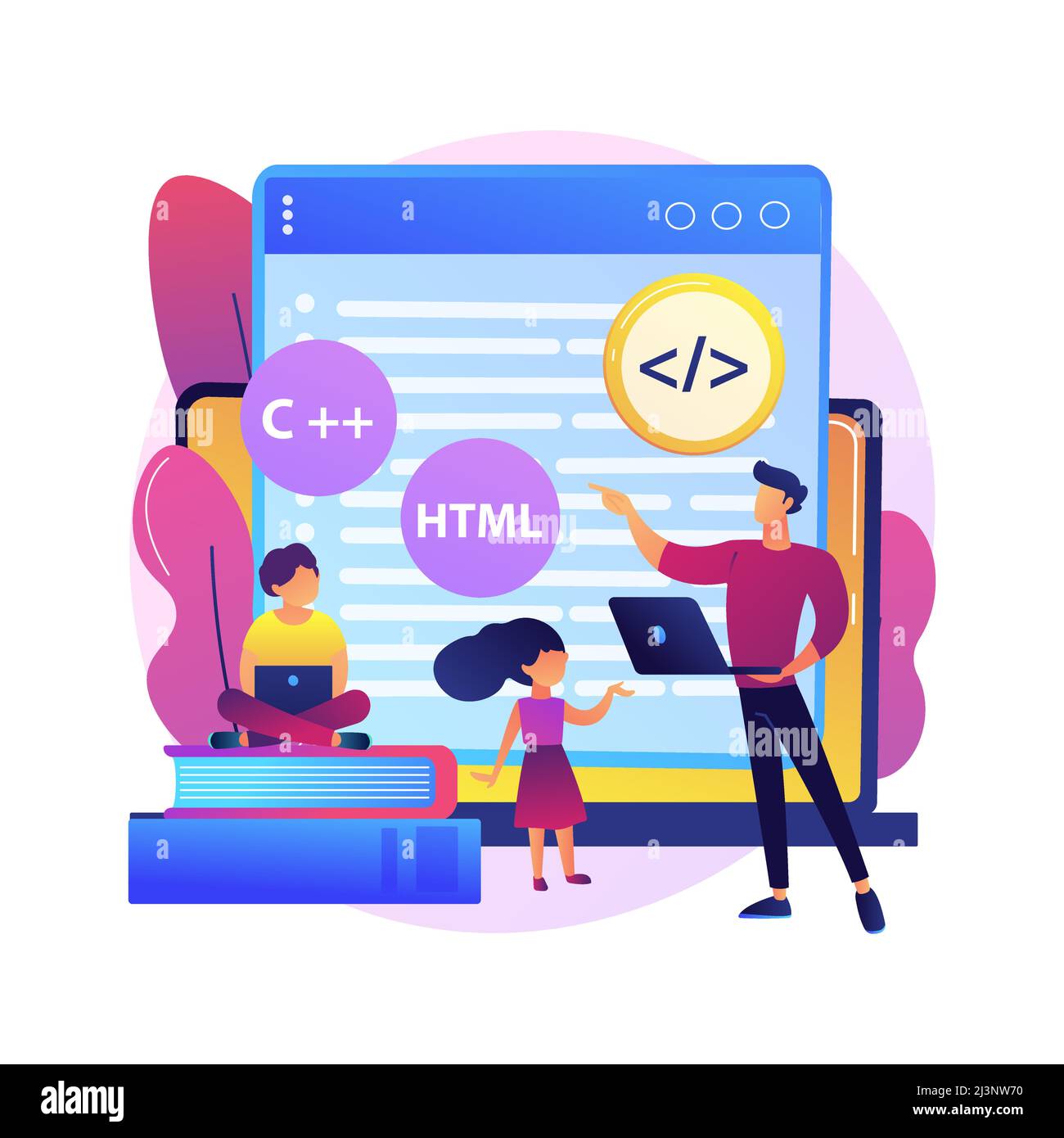Computer Programming Camp Abstract Concept Vector Illustration Computer Science Camp Cuber
