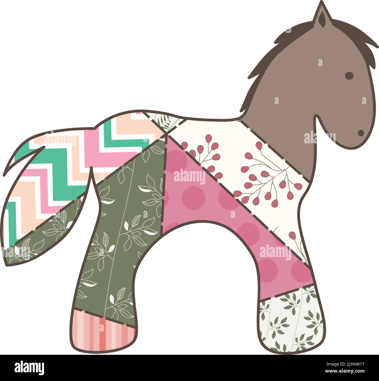 Patchwork toy animal Stock Vector Image & Art - Alamy