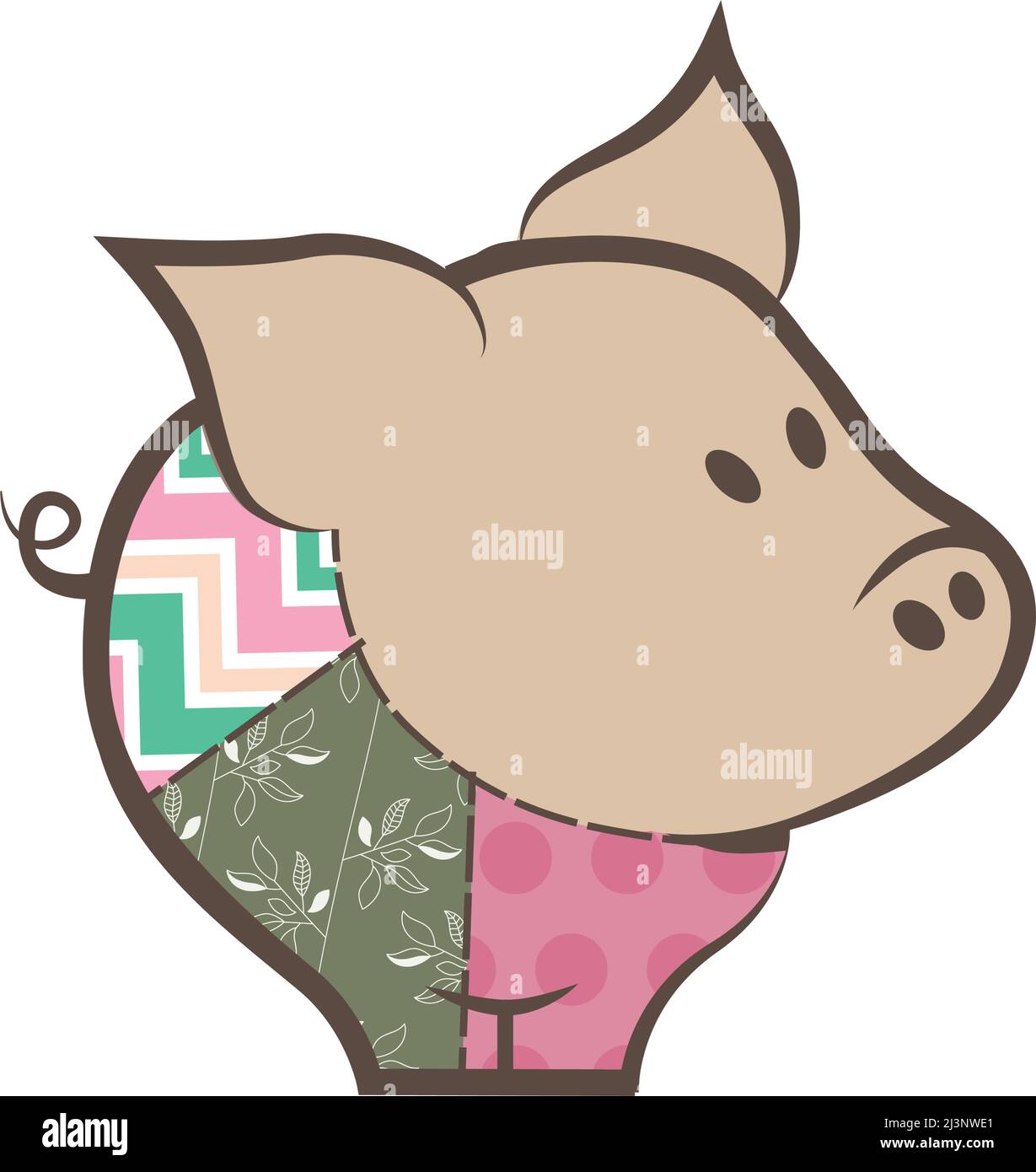 Soft toy pig Stock Vector Images - Alamy